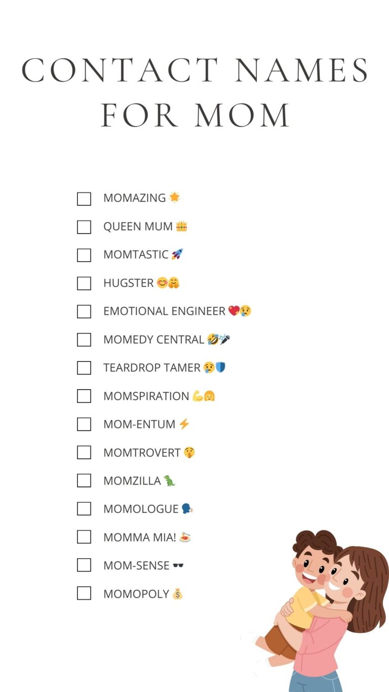 Printable List Of Contact Name Ideas - Printables Hub