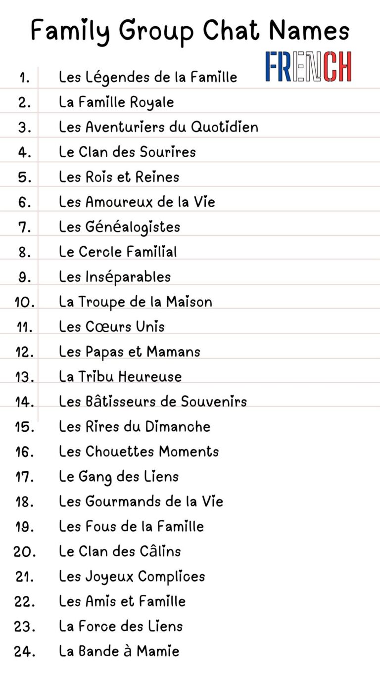 Printable List Of Family Group Chat Name Ideas - Printables Hub