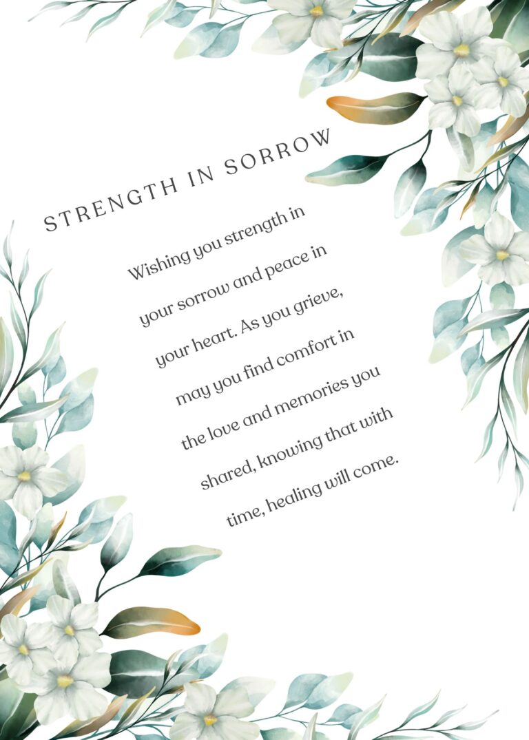 Printable Sympathy Messages Cards - Printables Hub