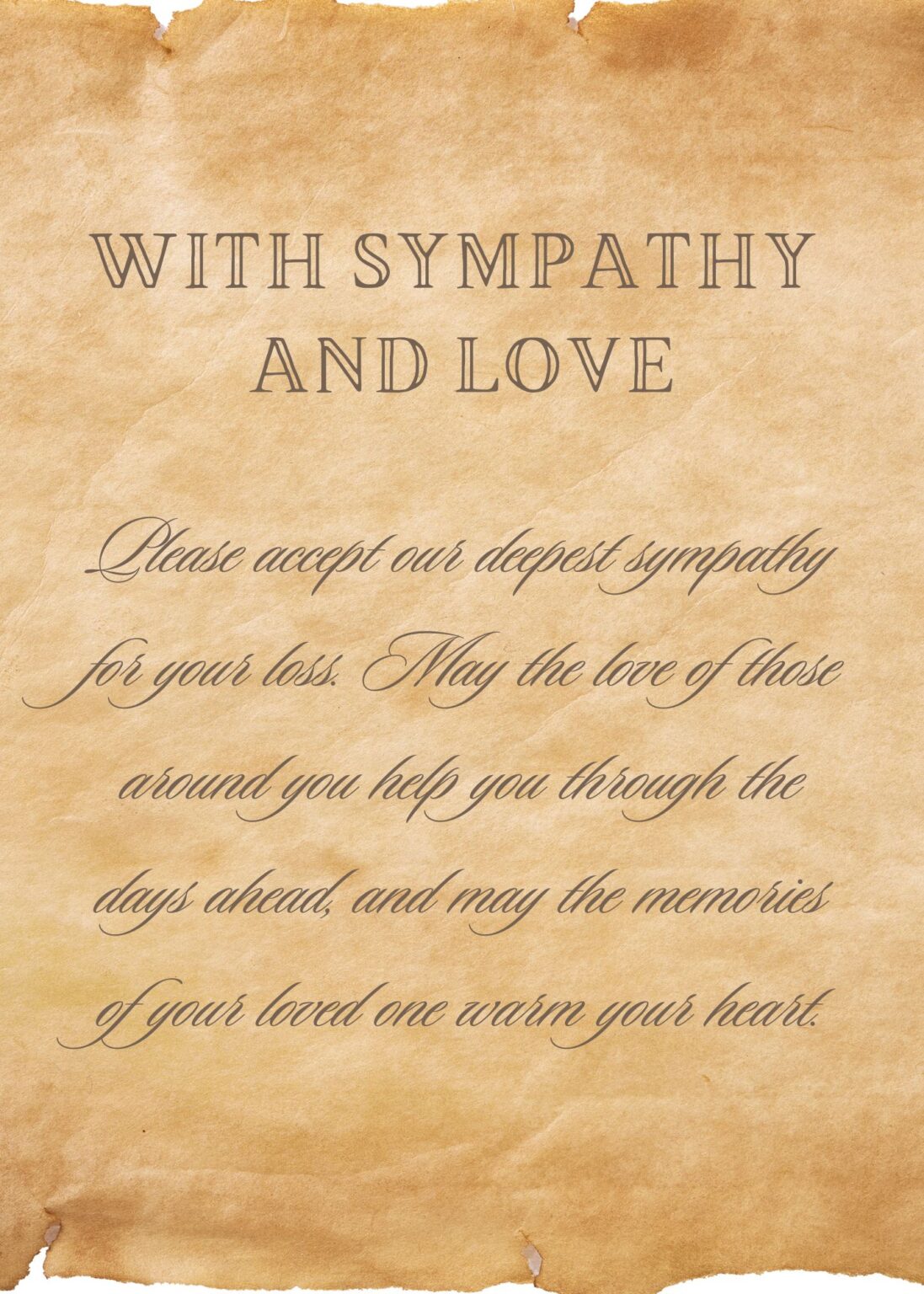 Printable Sympathy Messages Cards - Printables Hub