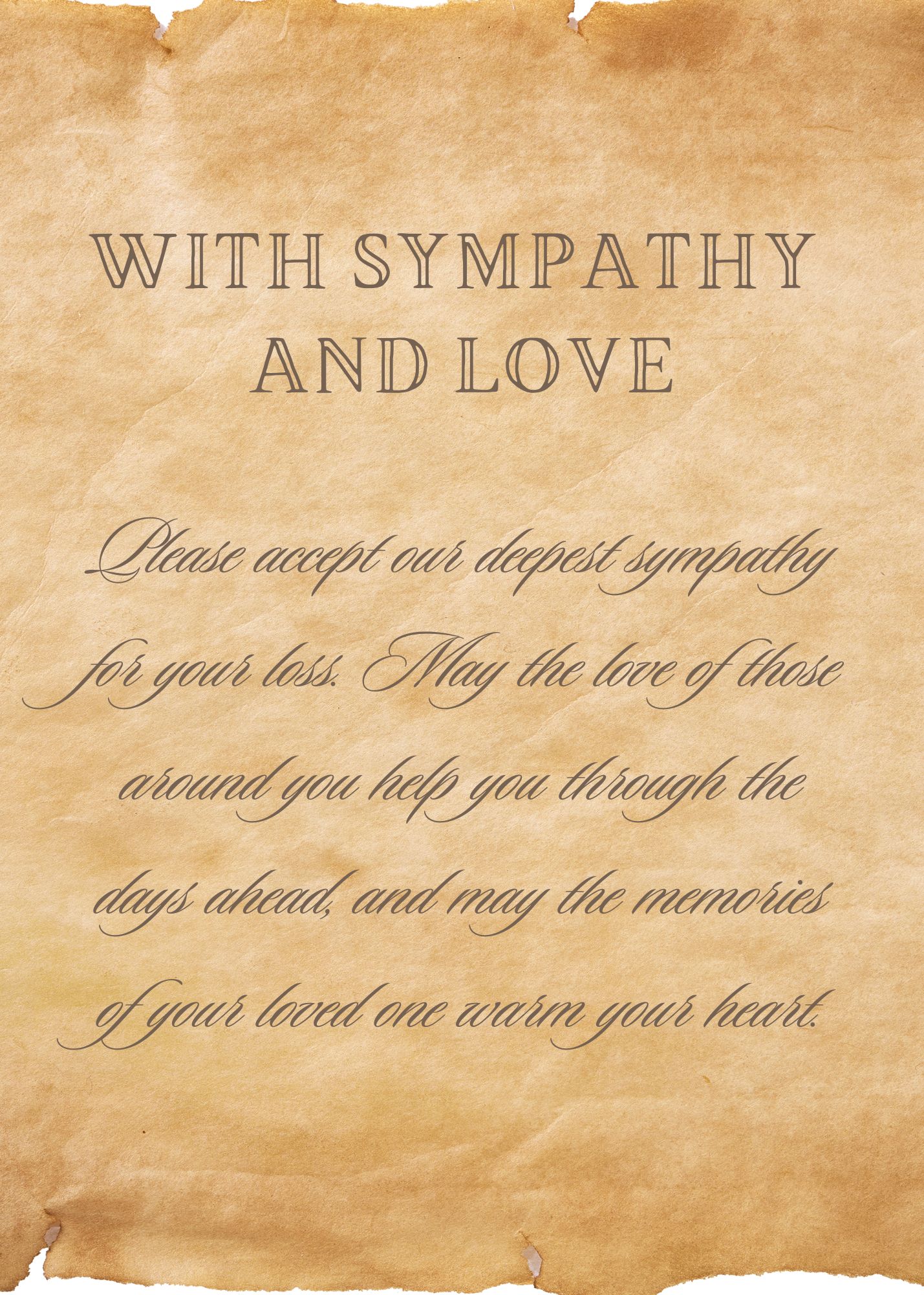 Printable Sympathy Messages Cards - Printables Hub