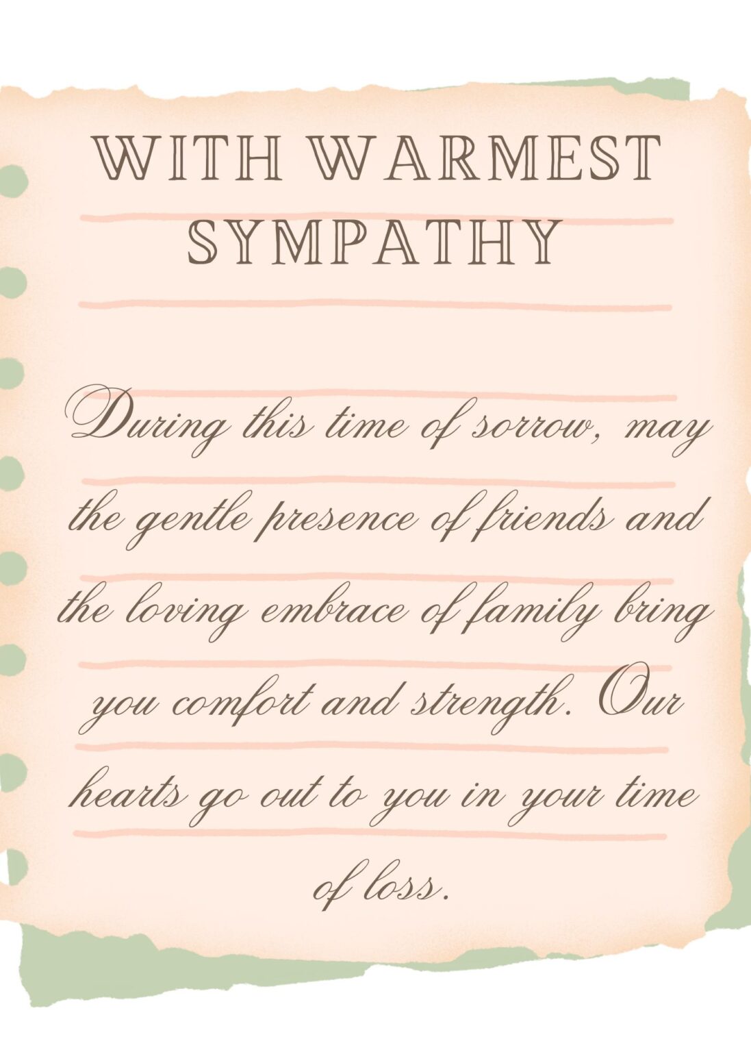 Printable Sympathy Messages Cards - Printables Hub