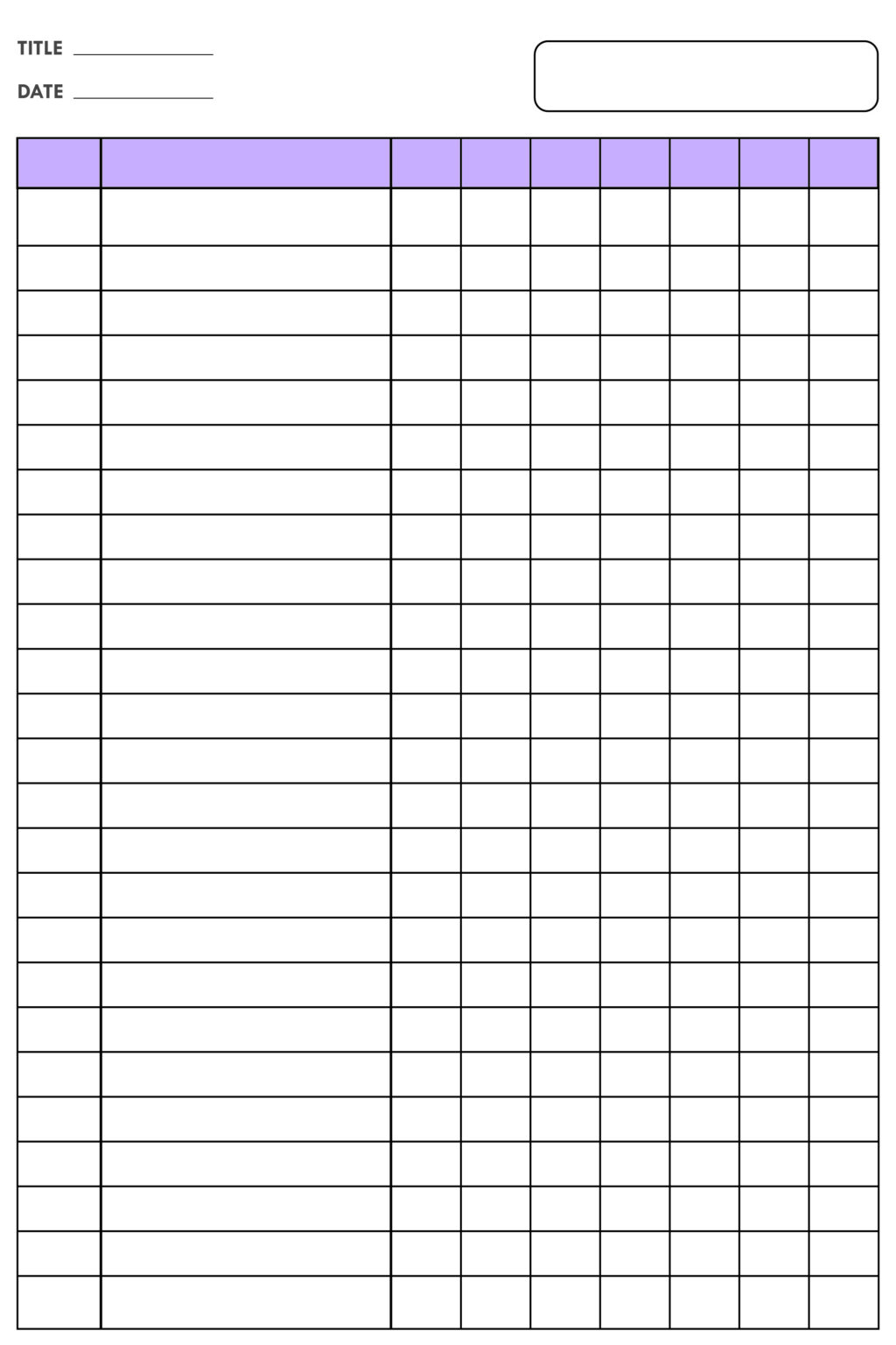 Printable 9-column chart templates [PDF Included] - Printables Hub