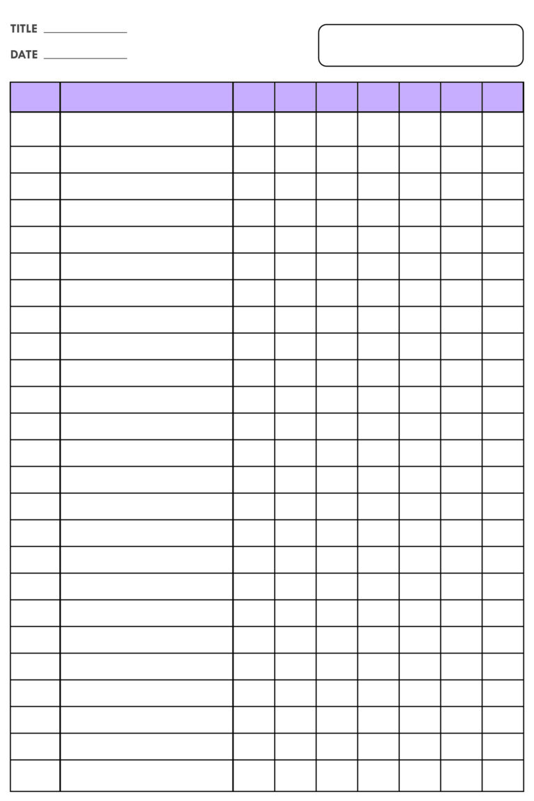 Printable 9-column chart templates [PDF Included] - Printables Hub