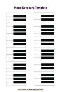 Free Printable Blank Piano Keyboard Templates [PDF Included ...