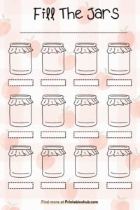 Printable Blank Fill the Jars Templates [PDF Included] - Printables Hub