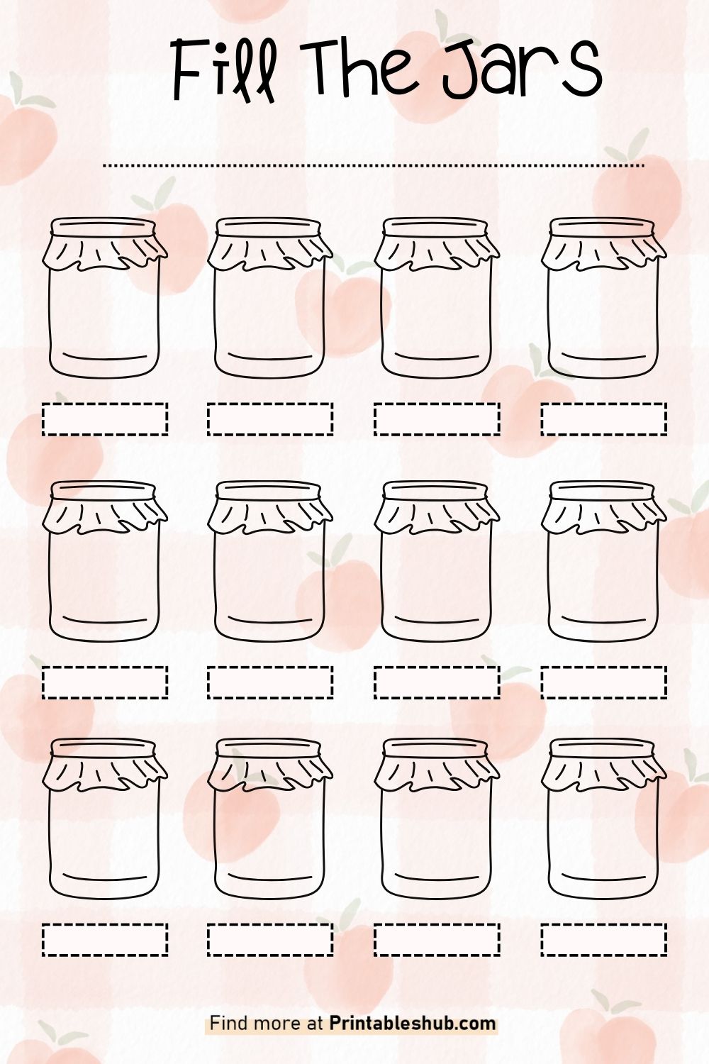 Printable Blank Fill the Jars Templates [PDF Included] - Printables Hub
