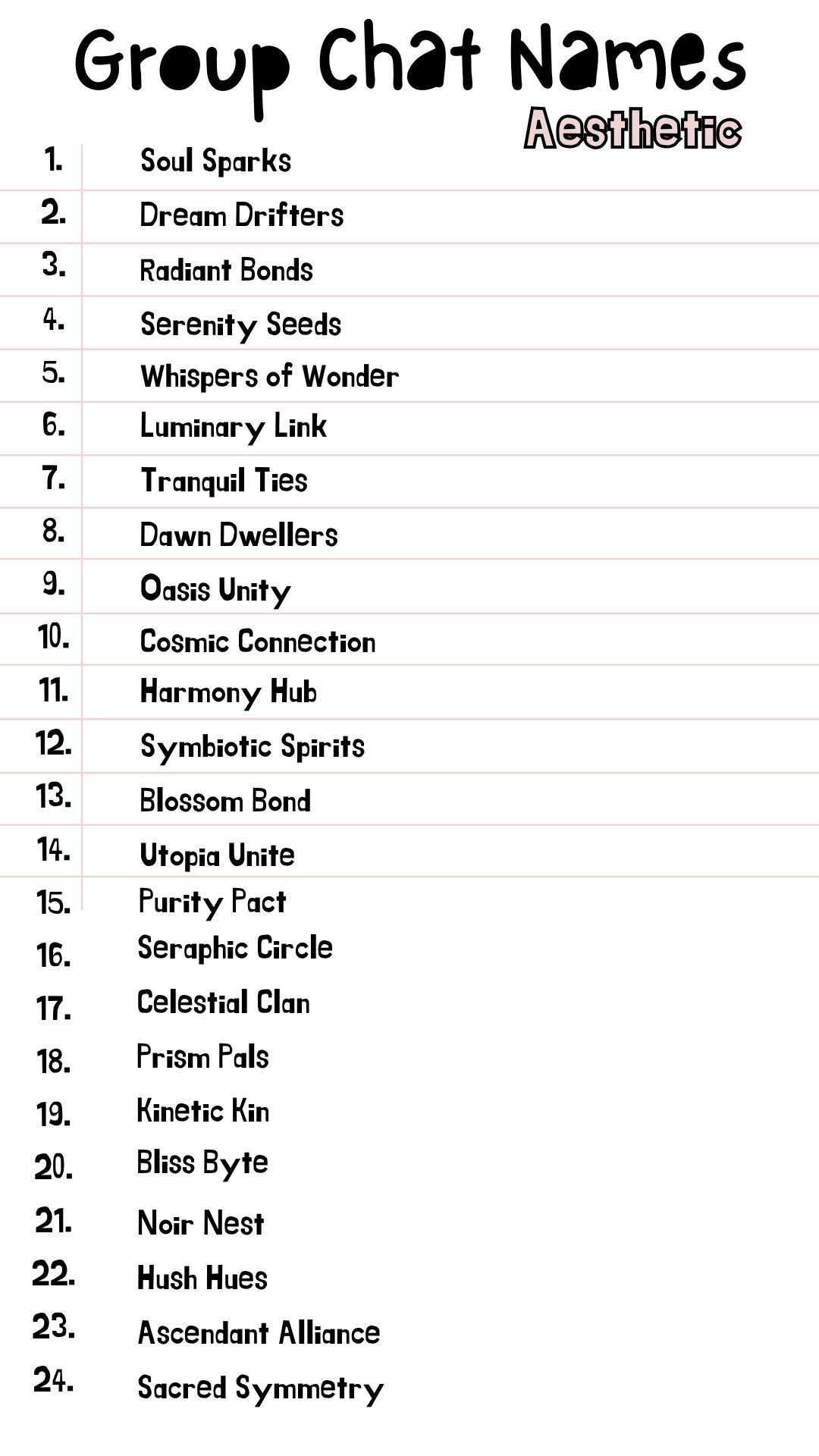 Printable Group Chat Names Lists [With PDF] - Printables Hub
