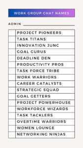 Printable Group Chat Names Lists [With PDF] - Printables Hub