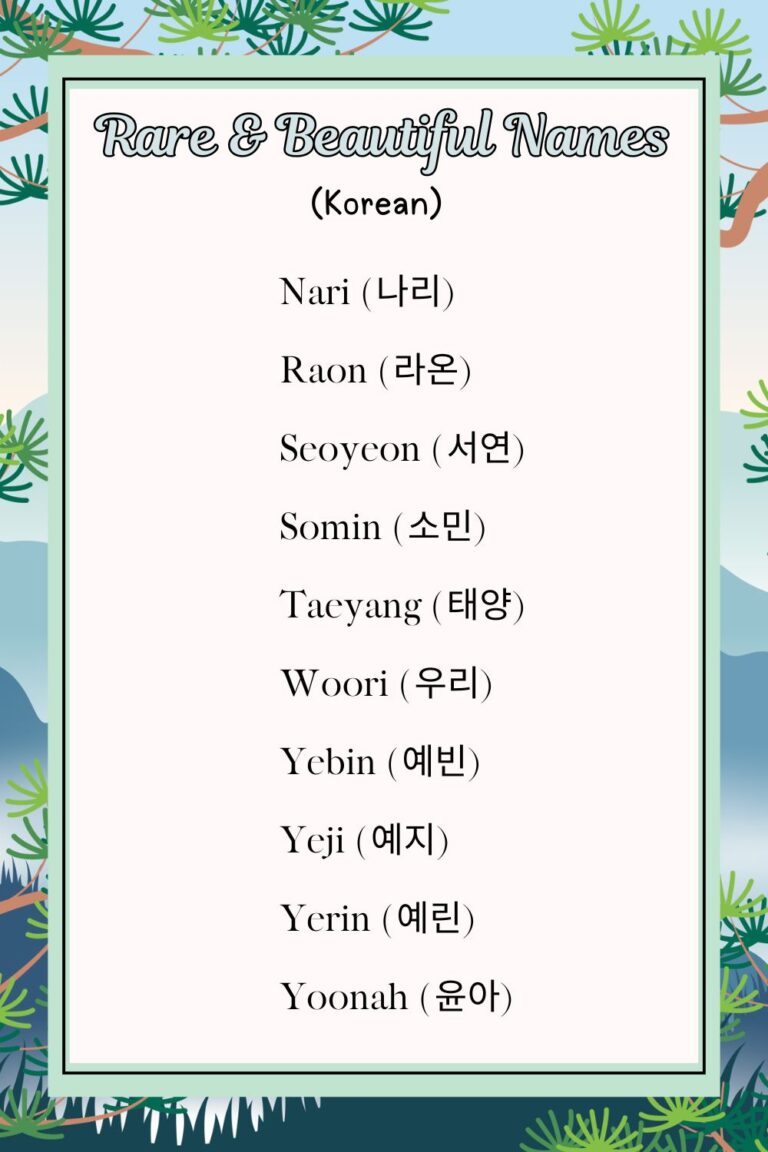 Printable List Of Rare and Beautiful Names - Printables Hub