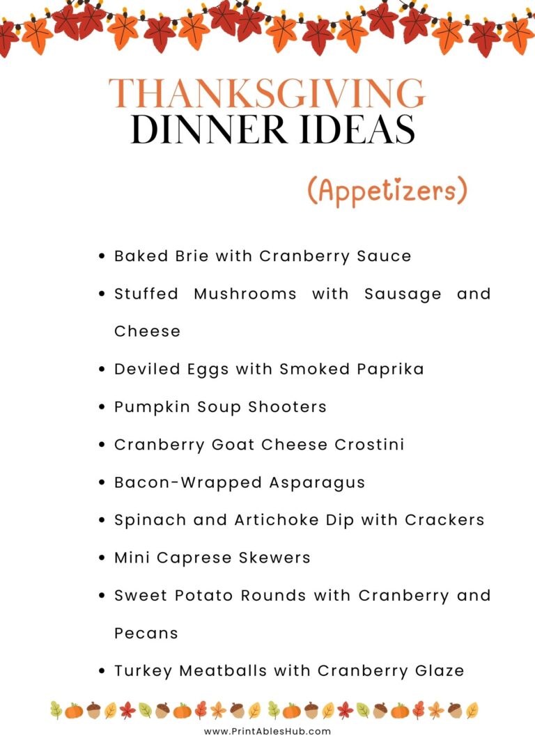 Printable List Of Easy Dinner Ideas [PDF Also Included] - Printables Hub