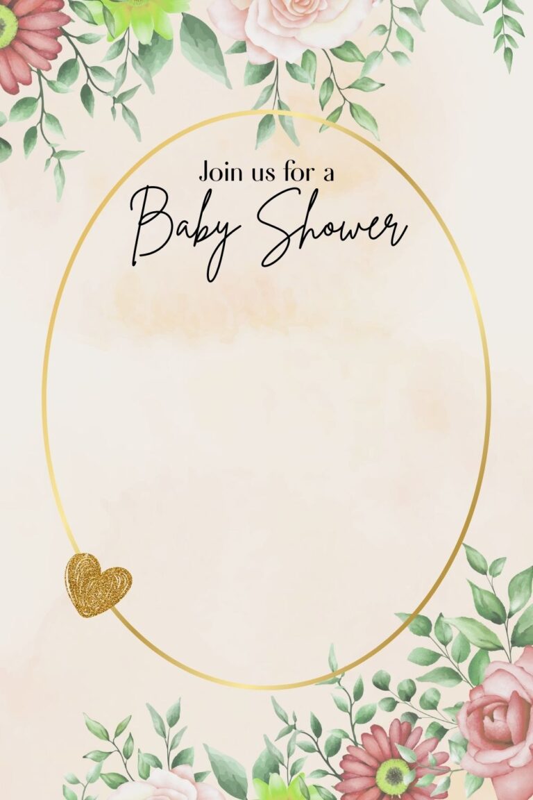 Printable Blank Baby Shower Invitation Templates [PDF Included ...