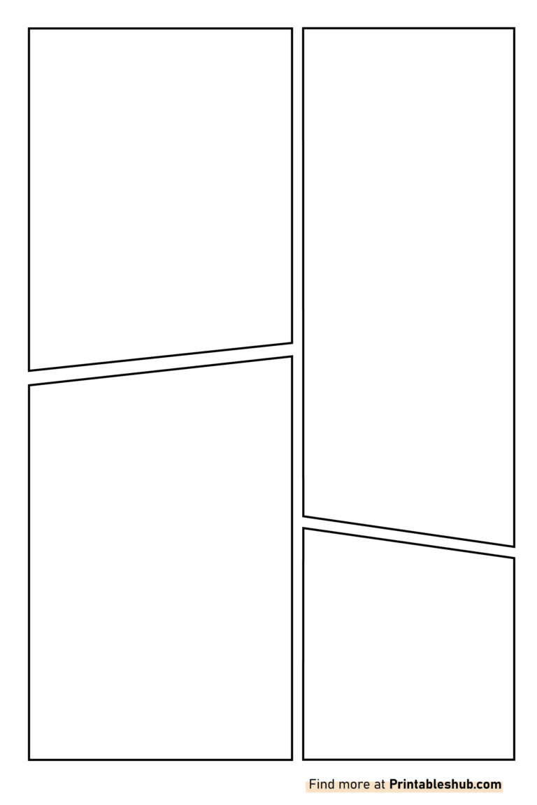 Free Printable Comic Strips/Pages Templates [PDF Included] - Printables Hub