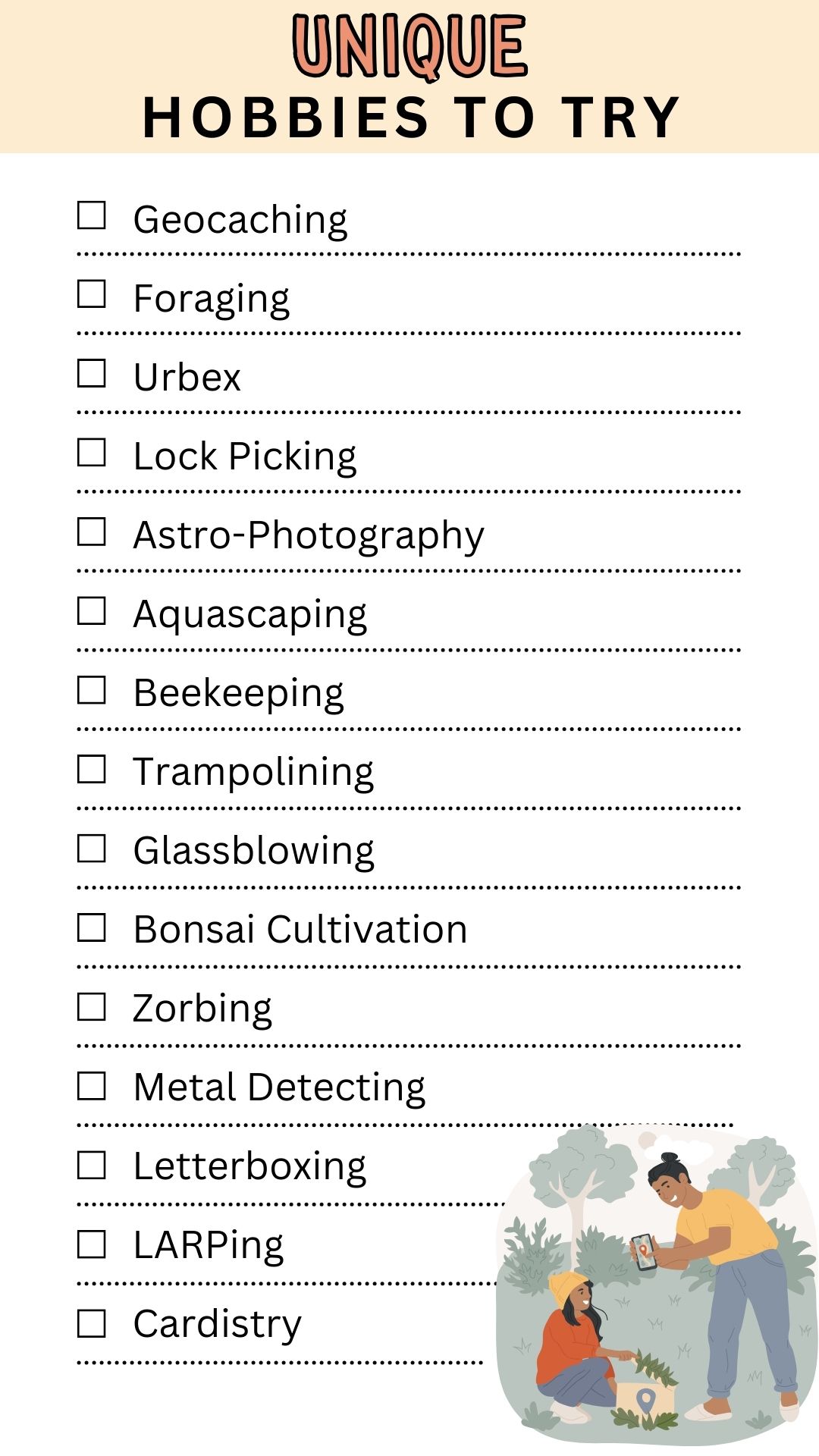 Printable List Of Hobbies To Try - Printables Hub
