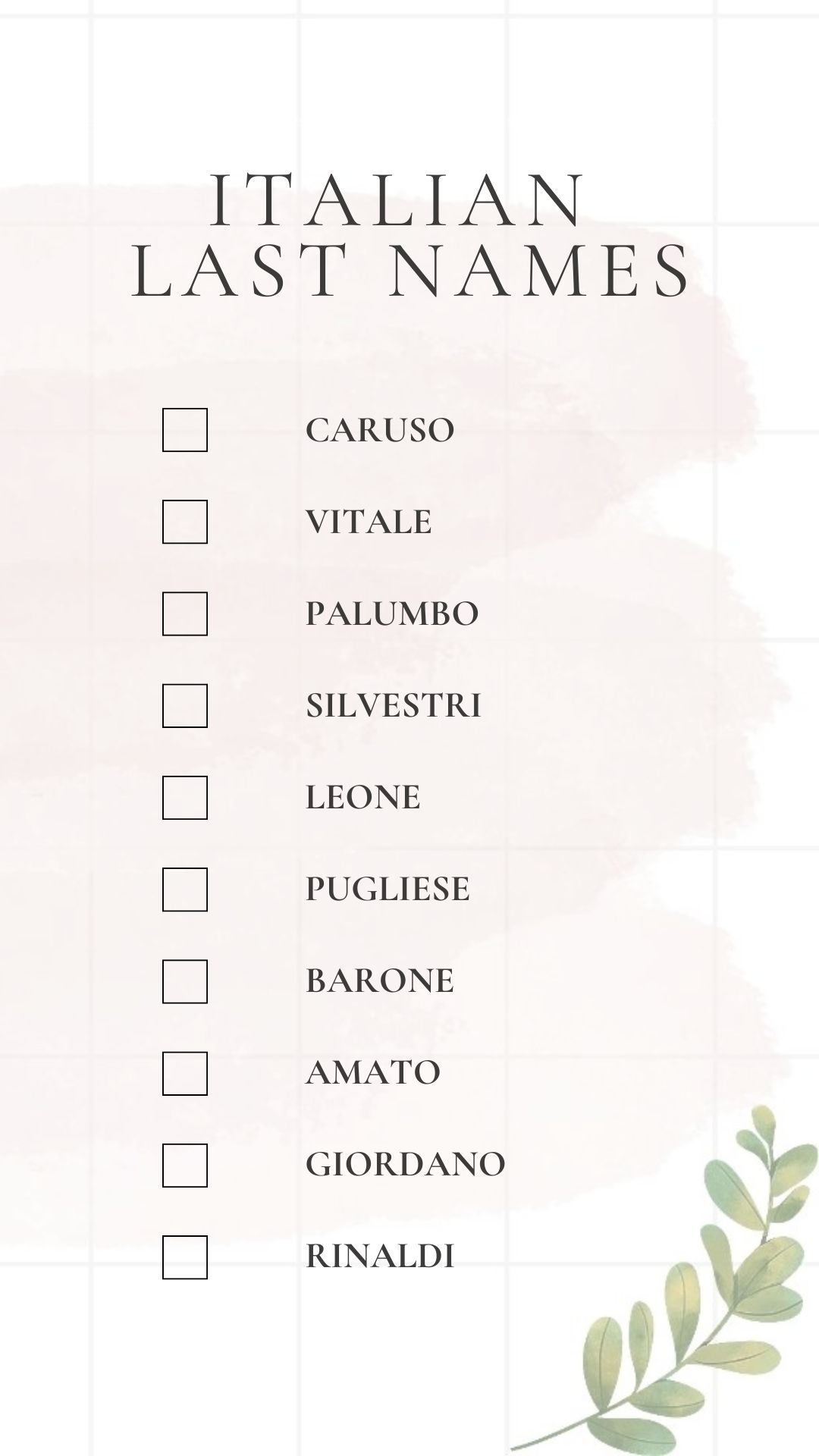 Printable List Of Unique Last Names [PDF Included] - Printables Hub