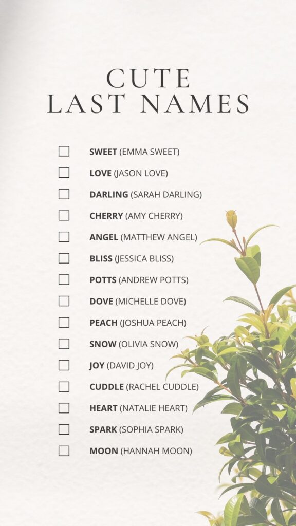 Printable List Of Unique Last Names [PDF Included] - Printables Hub