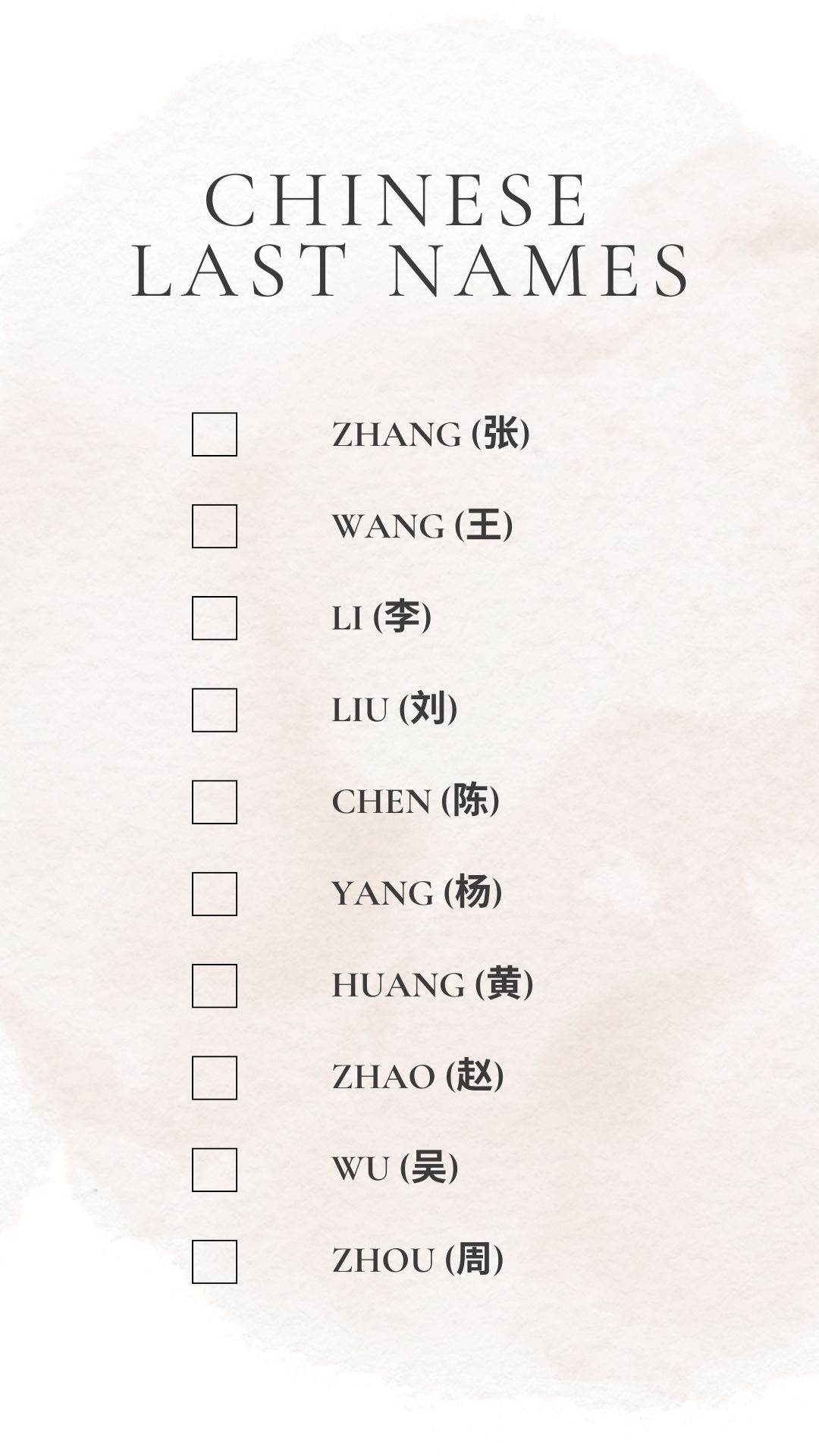 Printable List Of Unique Last Names [PDF Included] - Printables Hub