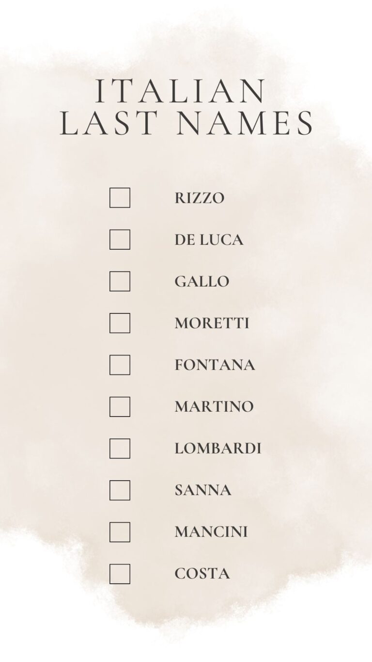 Printable List Of Unique Last Names [PDF Included] - Printables Hub