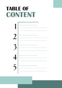 Free Printable Blank Table Of Contents Templates [PDF Included ...
