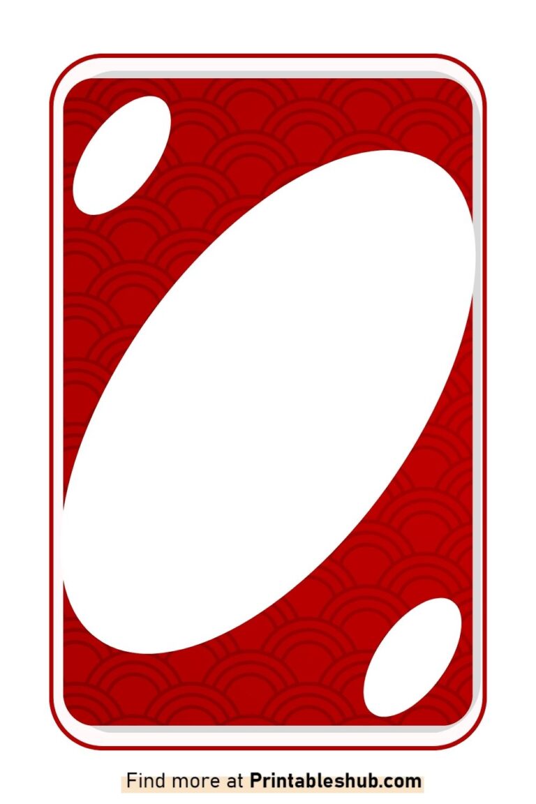 Free Printable Blank UNO Cards Template [PDF] - Printables Hub