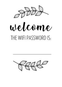 Free Printable Wifi Password Sign Templates [PDF Included] - Printables Hub