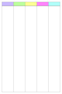 Free Printable 5 Column Charts [pdf] Template - Printables Hub