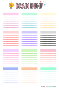 Printable Brain Dump Templates [PDF Included] - Printables Hub