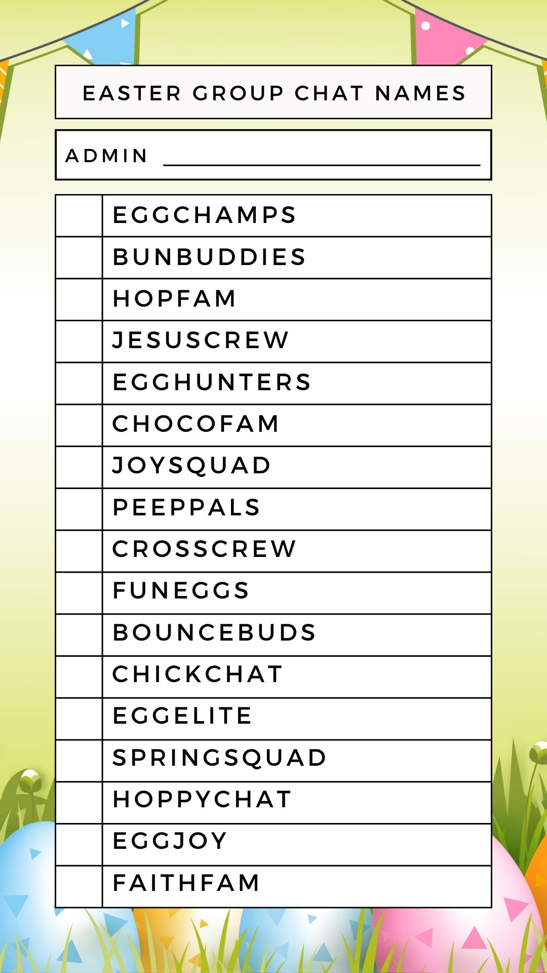 Printable Group Chat Names Lists [With PDF] - Printables Hub