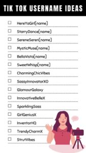 Printable List Of Tik Tok Username Ideas - Printables Hub