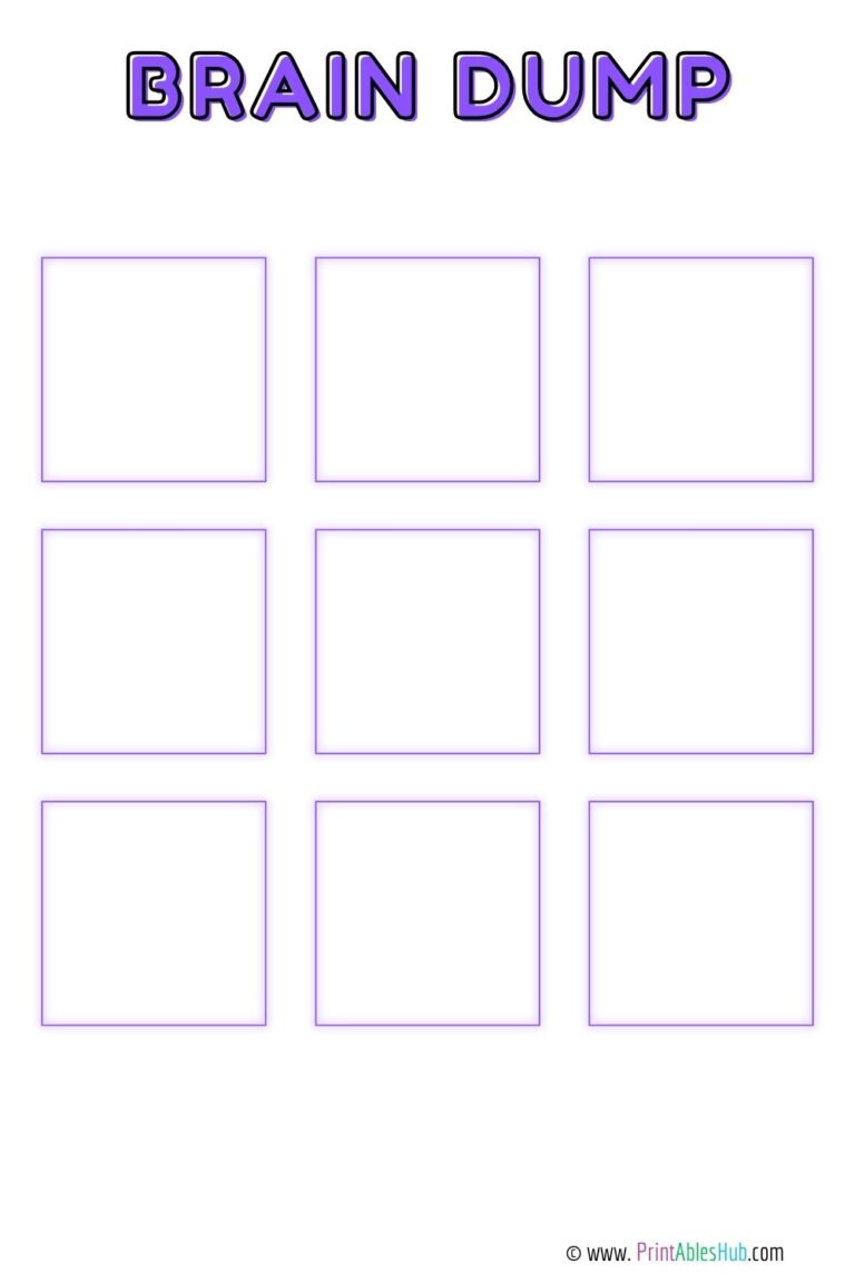 Printable Brain Dump Templates [PDF Included] - Printables Hub