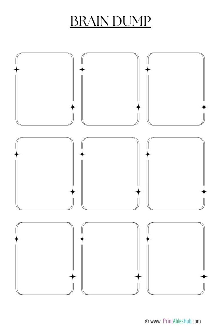 Printable Brain Dump Templates [PDF Included] - Printables Hub