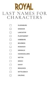 Printable List of Last Names For Characters - Printables Hub