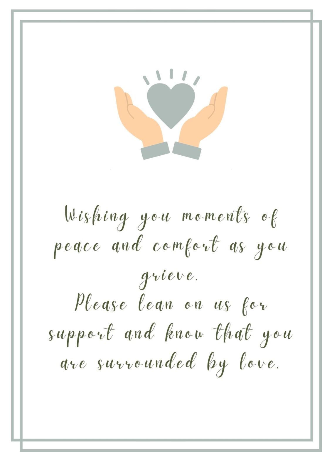 Printable Sympathy Messages Cards - Printables Hub