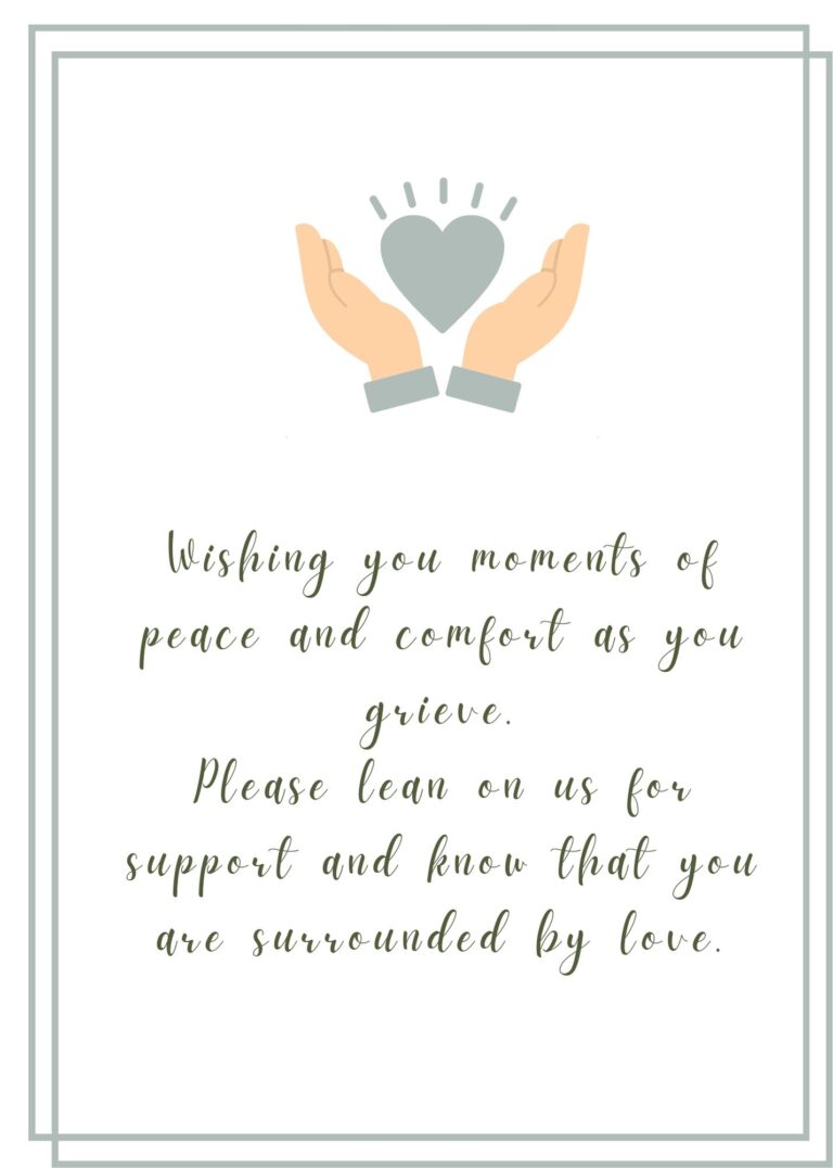 Printable Sympathy Messages Cards - Printables Hub