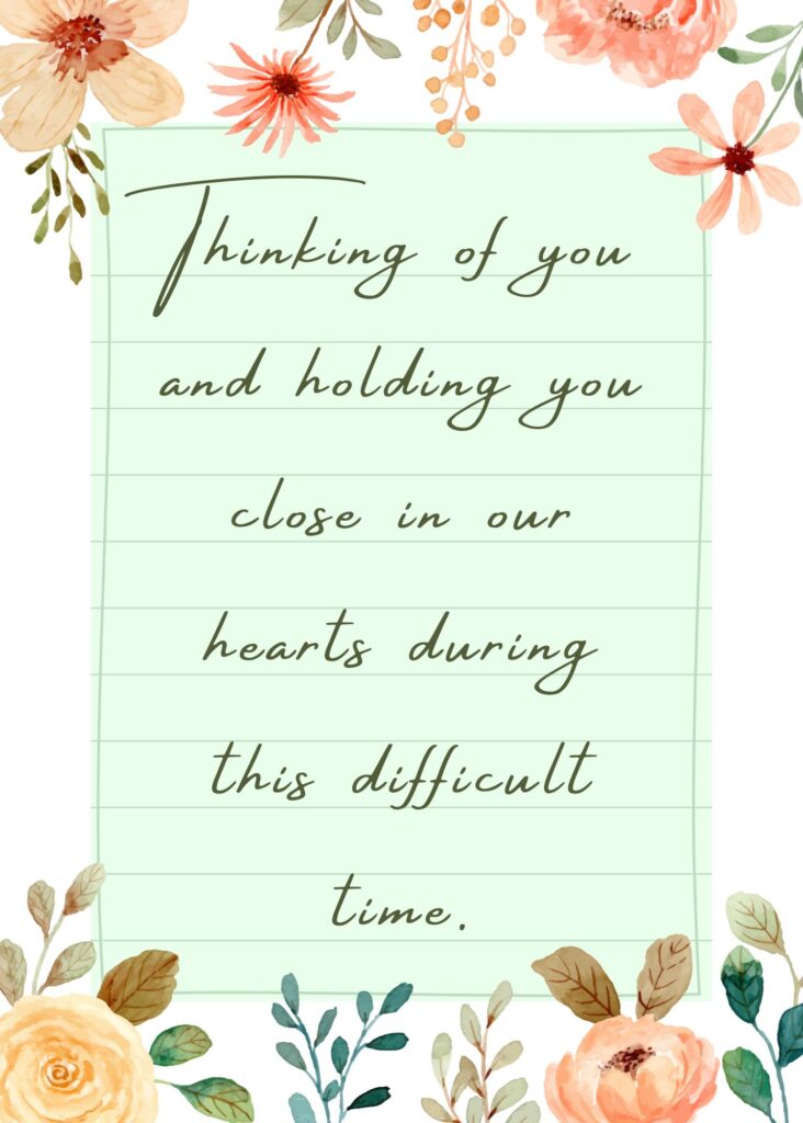 Printable Sympathy Messages Cards - Printables Hub
