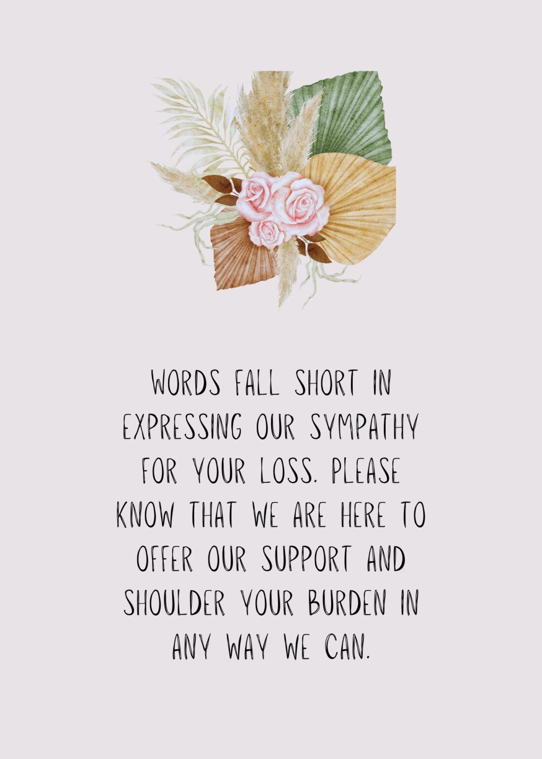 Printable Sympathy Messages Cards - Printables Hub