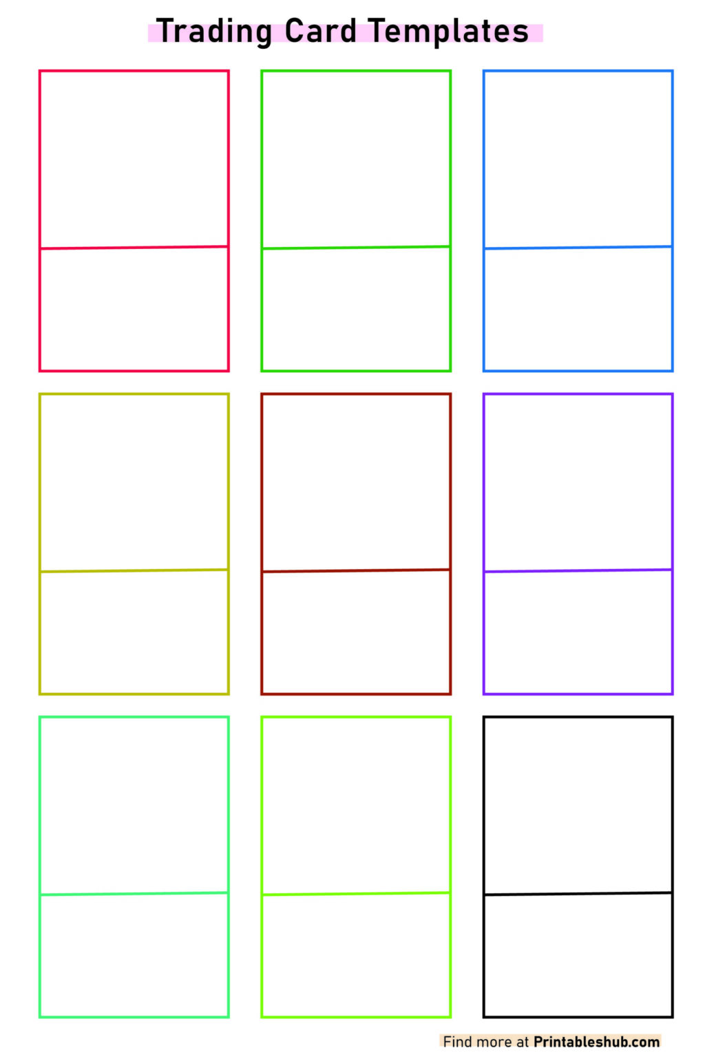 Free Printable Blank Trading Card Templates [PDF Included] - Printables Hub