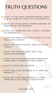 Printable List Of Truth Questions To Ask - Printables Hub
