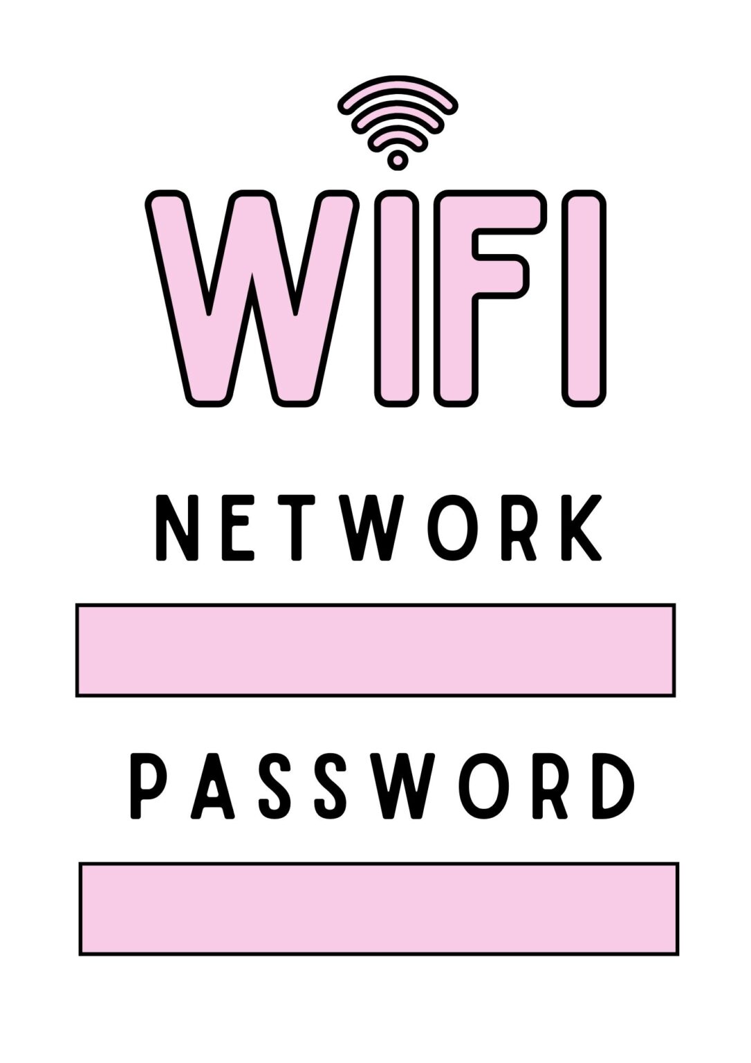 Free Printable Wifi Password Sign Templates [PDF Included] - Printables Hub