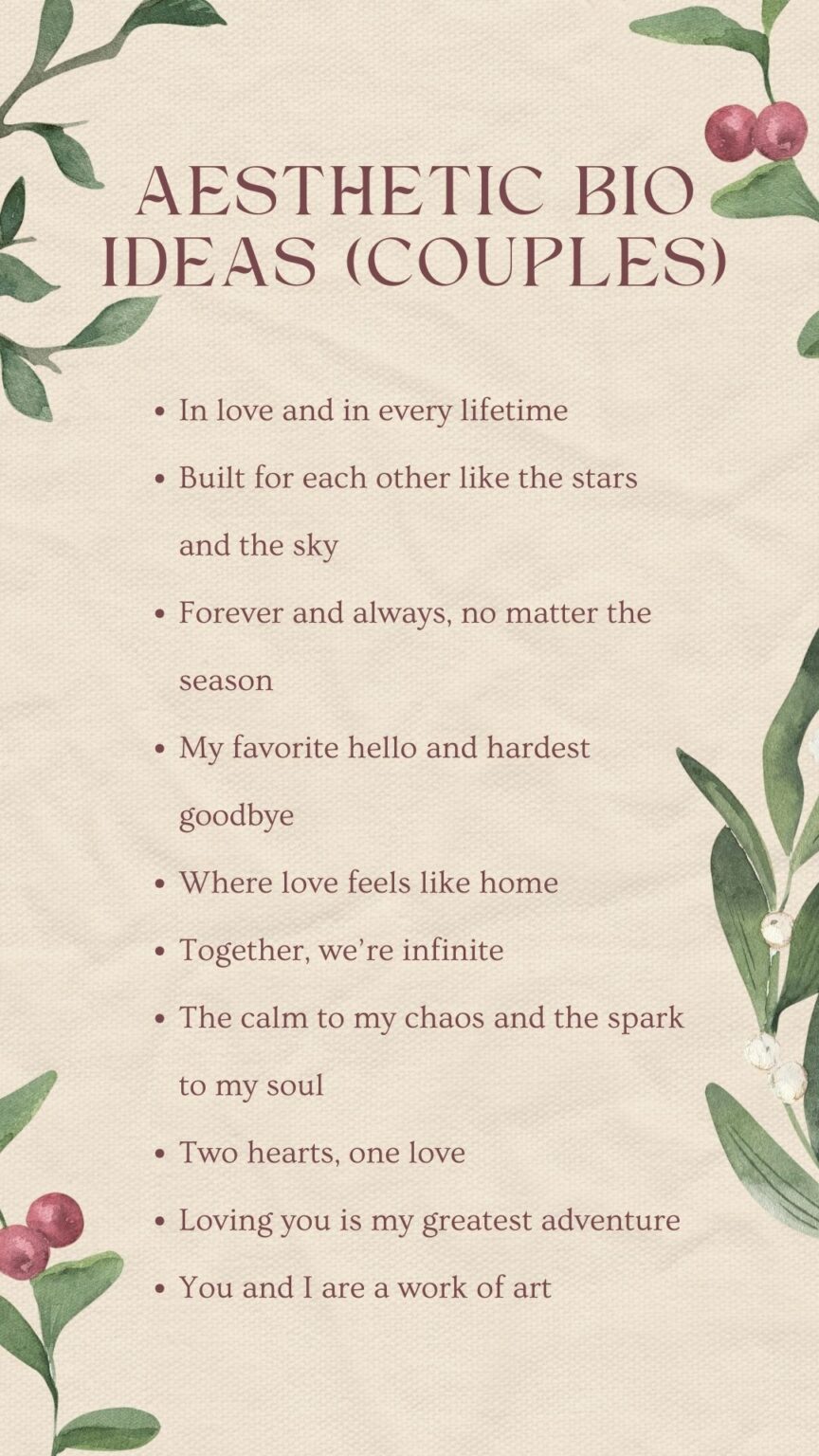 Printable List Of Aesthetic Bio Ideas [PDF Included] - Printables Hub