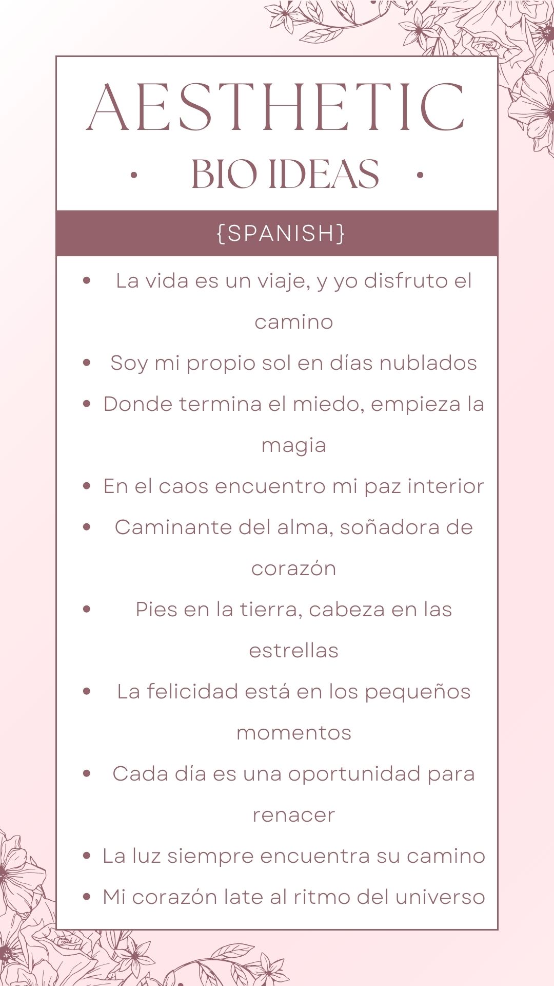 Printable List Of Aesthetic Bio Ideas [PDF Included] - Printables Hub