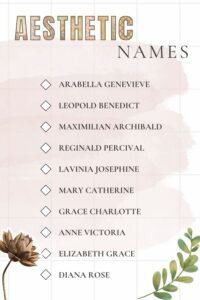 Printable List Of Aesthetic Names - Printables Hub