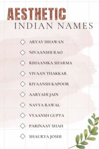 Printable List Of Aesthetic Names - Printables Hub
