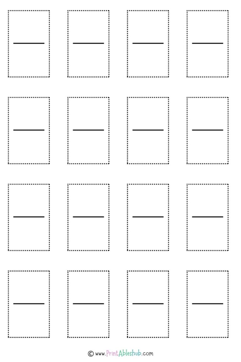 Printable Blank Domino Templates [PDF Included] - Printables Hub
