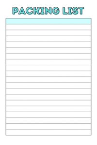 Free Printable Blank Packing List Templates [PDF Included] - Printables Hub