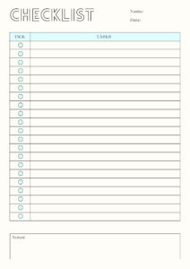 Printable Blank Checklist Templates [PDF] - Printables Hub