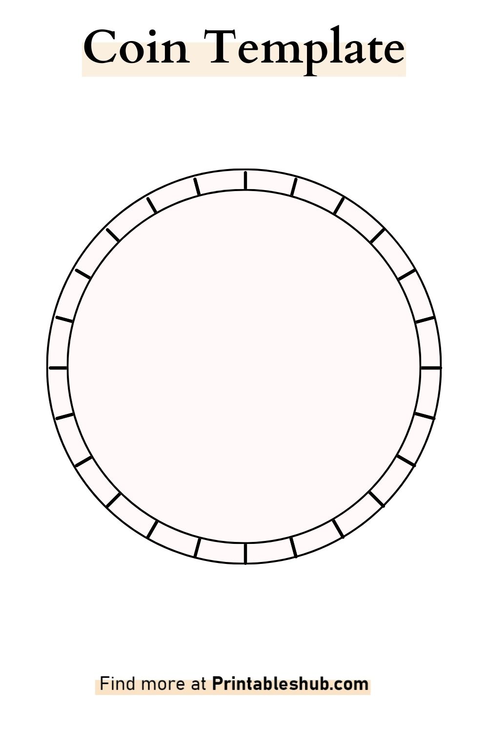 Free Printable Blank Coin Templates [PDF Included] - Printables Hub