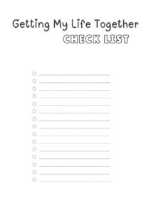Printable Getting My Life Together Checklist [PDF Included ...
