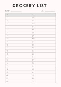 Free Printable Blank Grocery List Templates [PDF Included] - Printables Hub