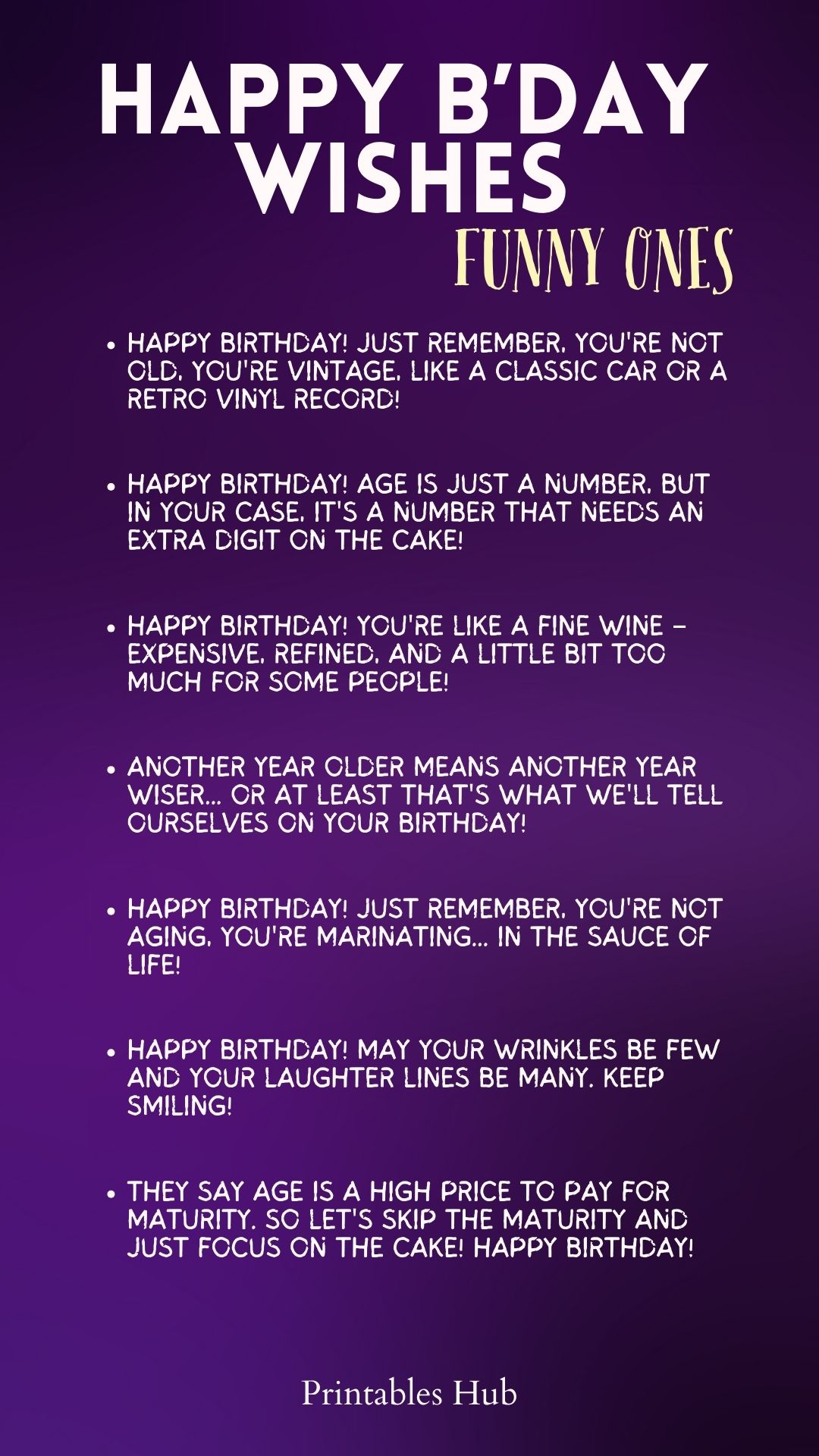 Printable Lists Of Happy Birthday Wishes - Printables Hub